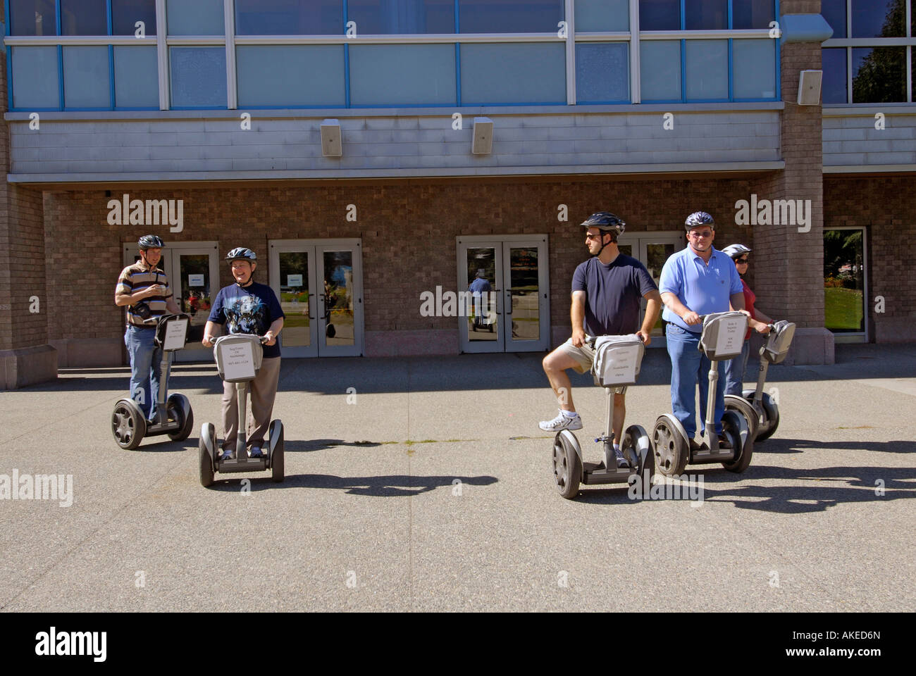 Segway Riders in Town Square Park Downtown Anchorage Alaska AK U S ...