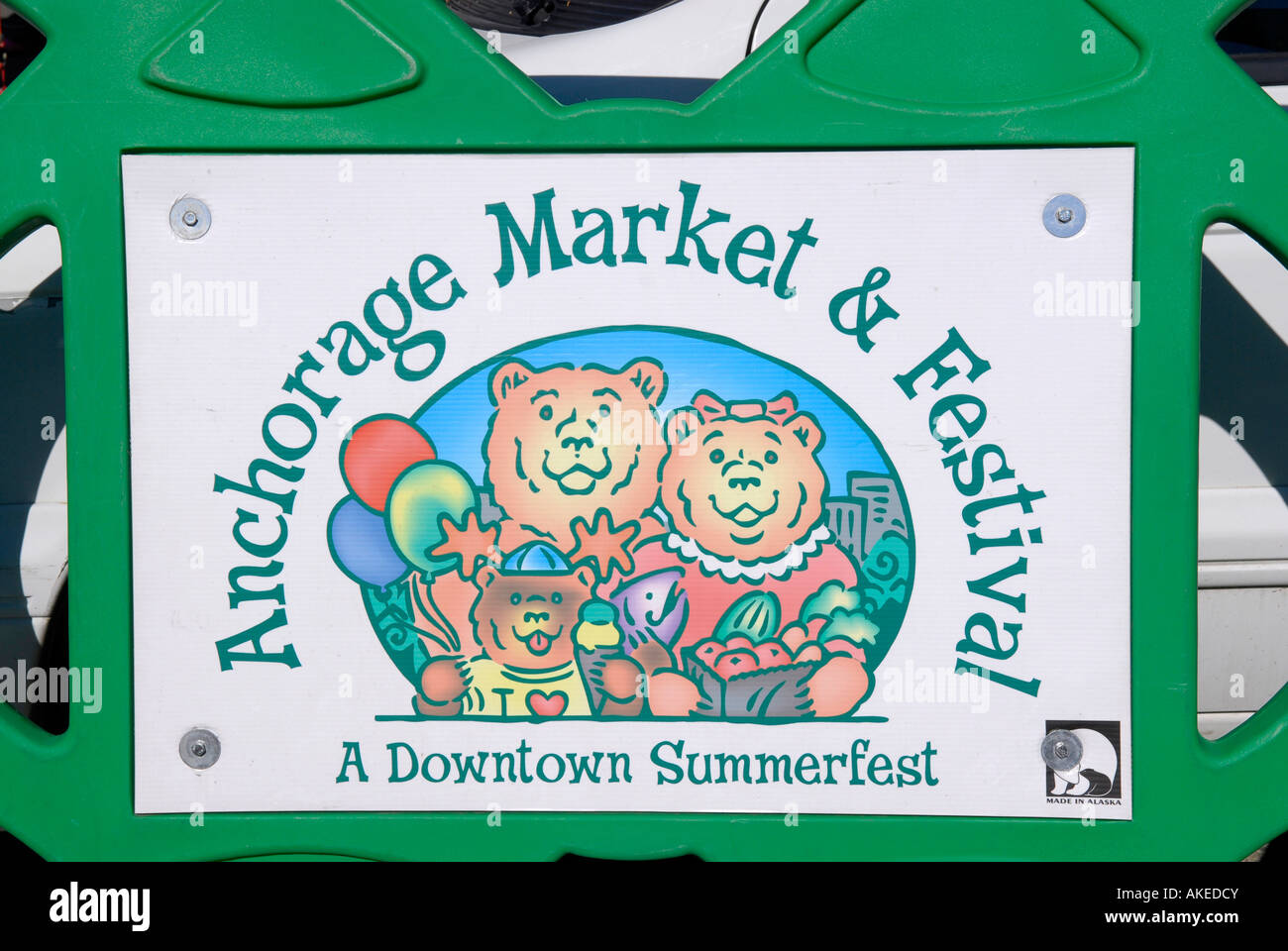 Sign Advertises Anchorage Market and Festival Downtown Anchorage Alaska ...