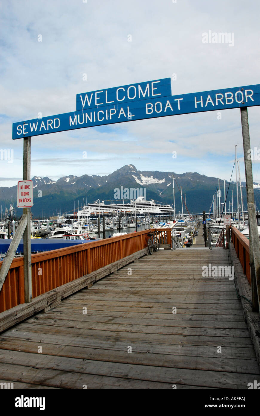 Welcome Sign Marker to Seward Public Boat Harbor Seward Alaska AK U S ...