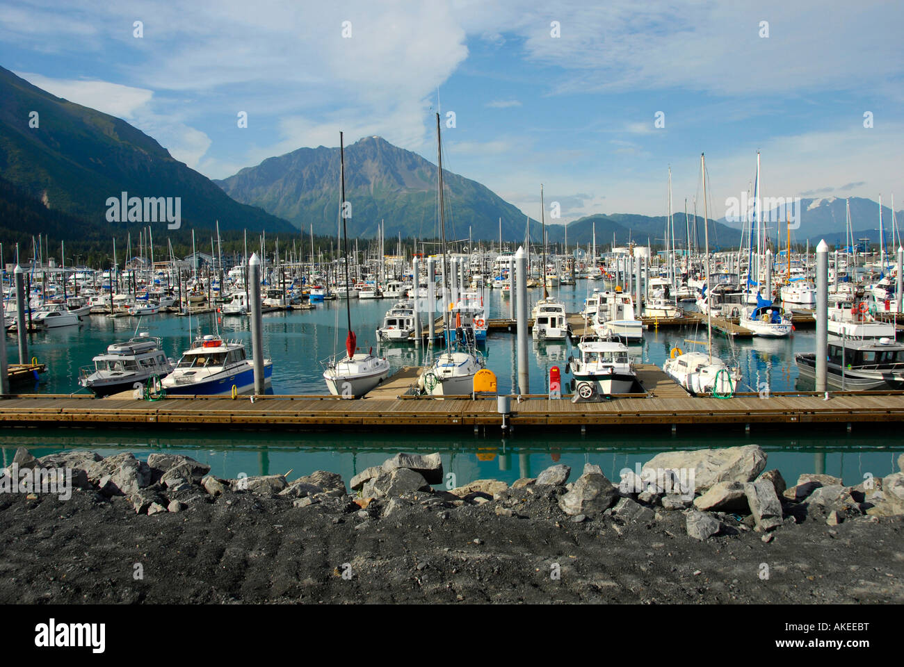 Private and Commercial Boats Docked in Public Harbor Seward Alaska AK U ...