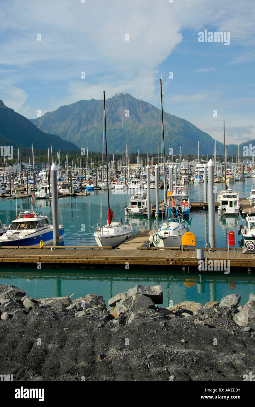 Private and Commercial Boats Docked in Public Harbor Seward Alaska AK U ...