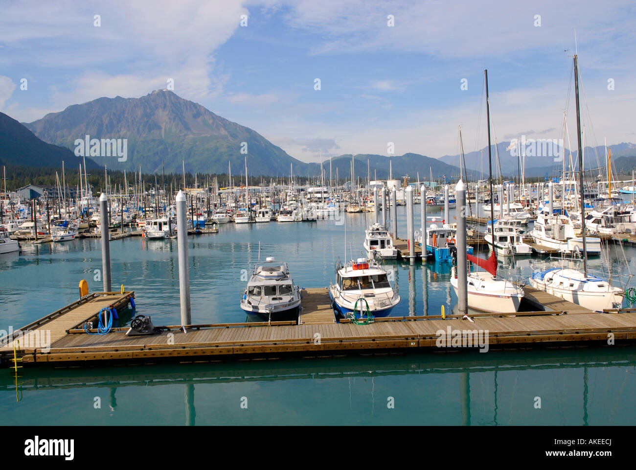 Private and Commercial Boats Docked in Public Harbor Seward Alaska AK U ...