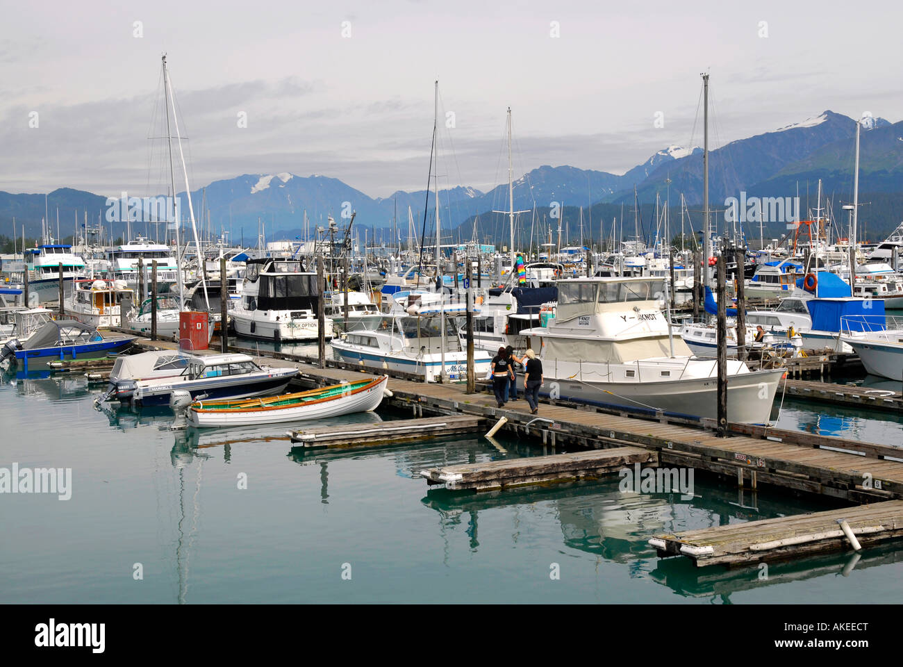 Private and Commercial Boats Docked in Public Harbor Seward Alaska AK U ...
