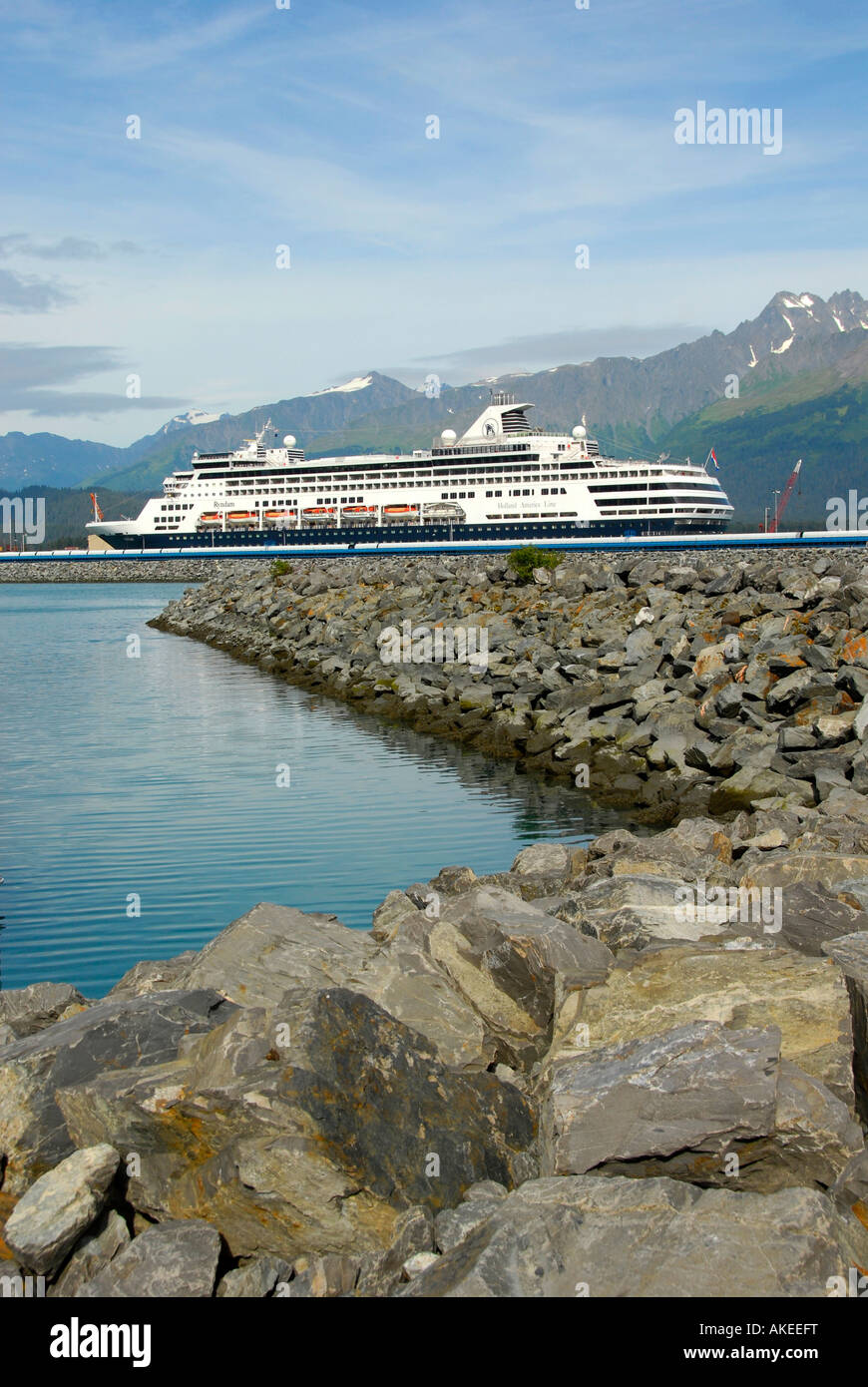 Cruise Ship docked in public harbor in Seward Alaska AK U S United ...