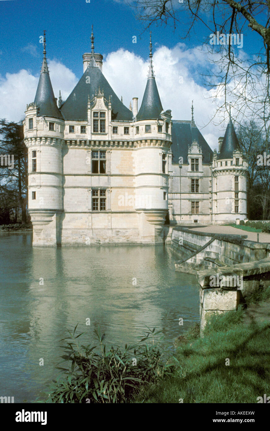 castle, azay le rideau, france Stock Photo - Alamy