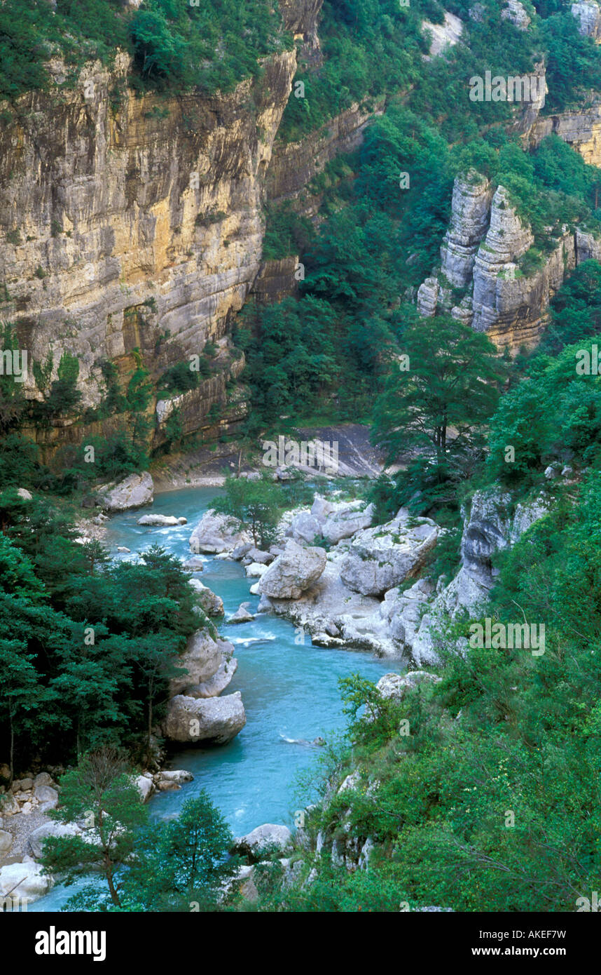 canyon after point sublime, verdon gorges, france Stock Photo - Alamy