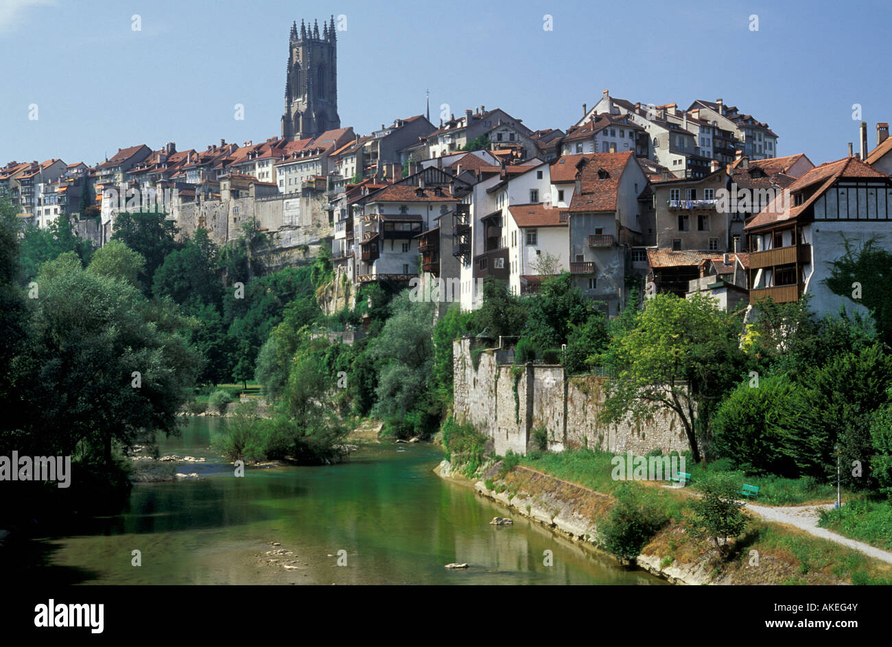 town view, fribourg, switzerland Stock Photo - Alamy