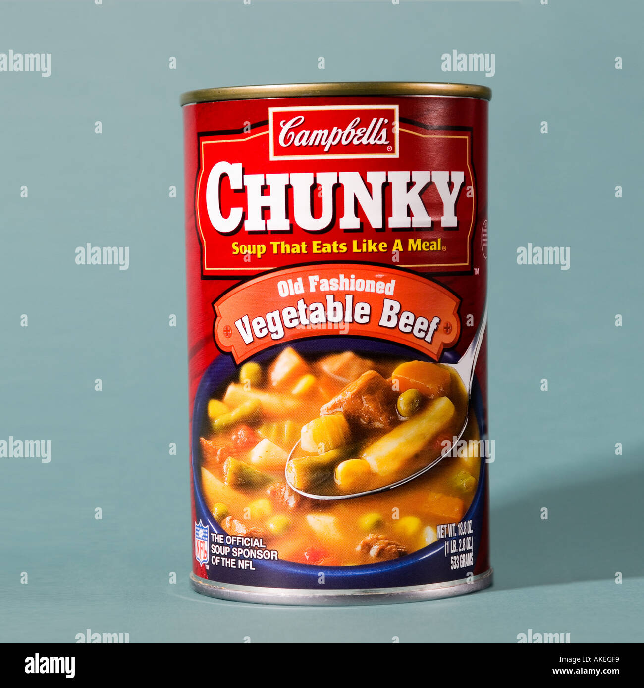 Front of campbells chunky vegetable beef can hi-res stock photography ...