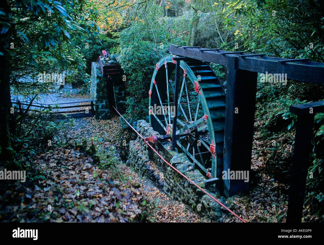 Water wheel at Wheal Martyn Museum for China Clay workings near St ...