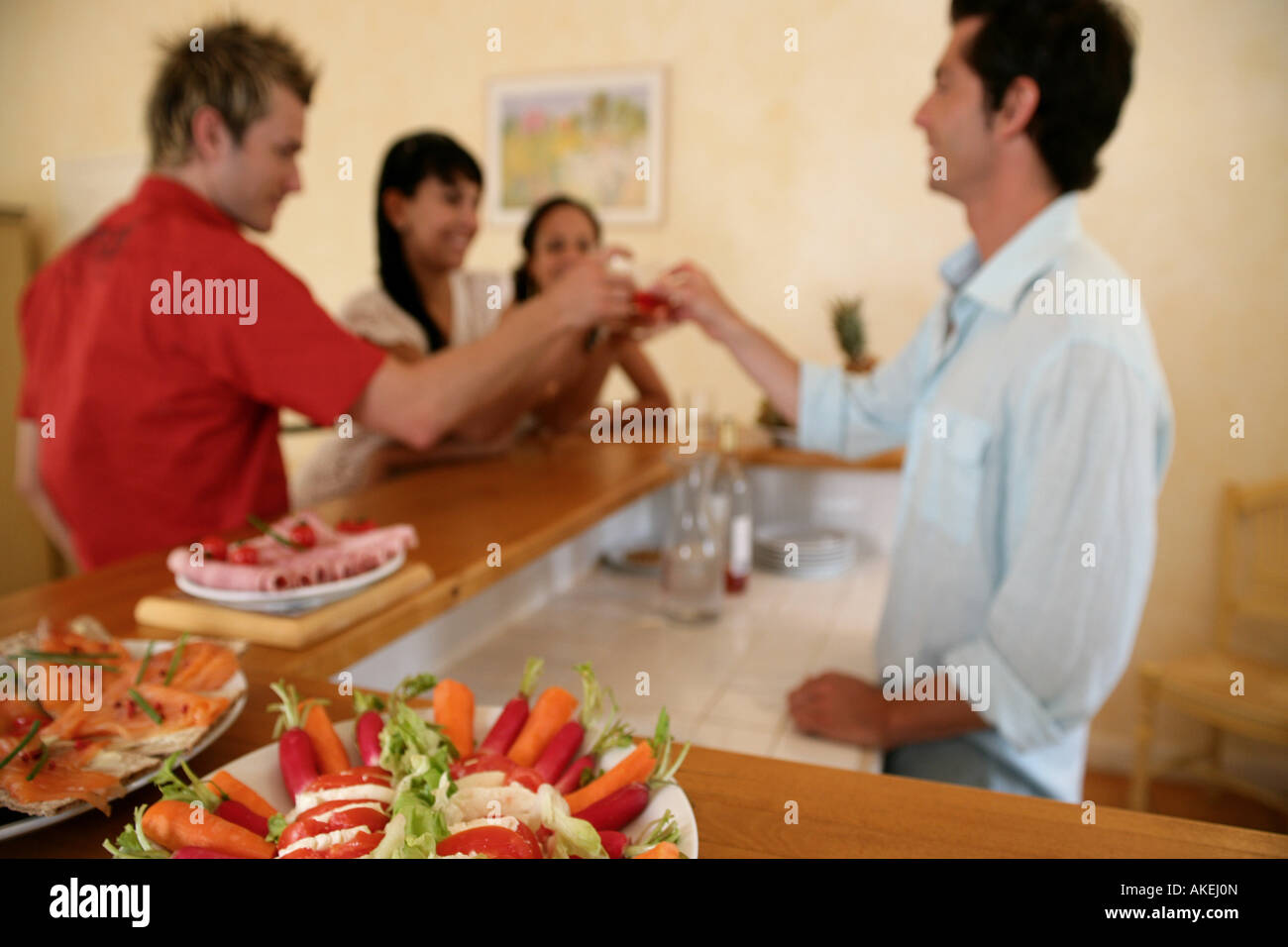 meal among friends Stock Photo - Alamy