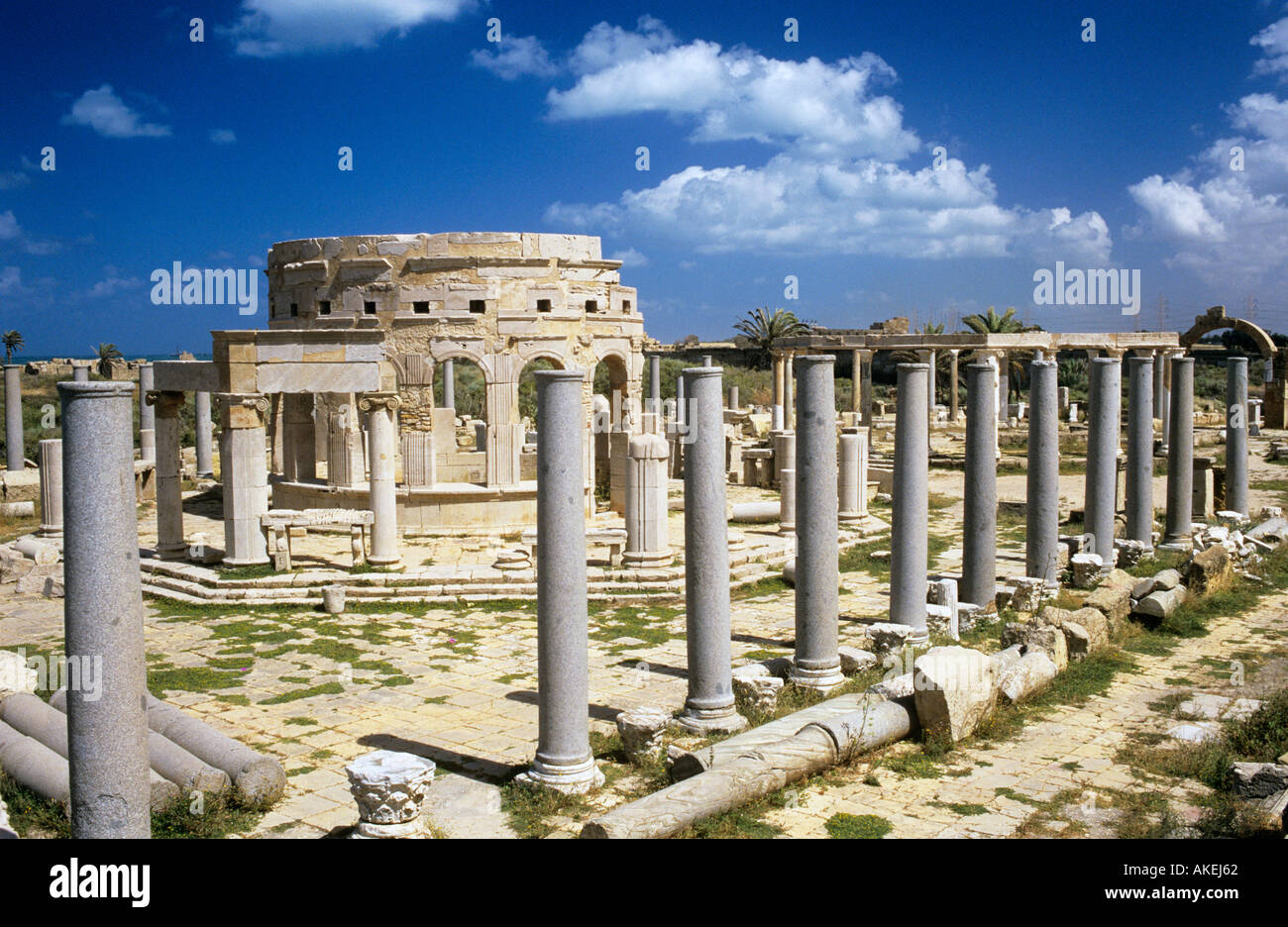 Market Place Leptis Magna Libya Stock Photo - Alamy