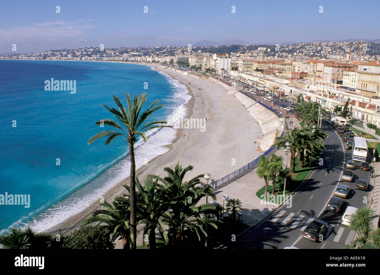 town view and sea, nice, france Stock Photo - Alamy