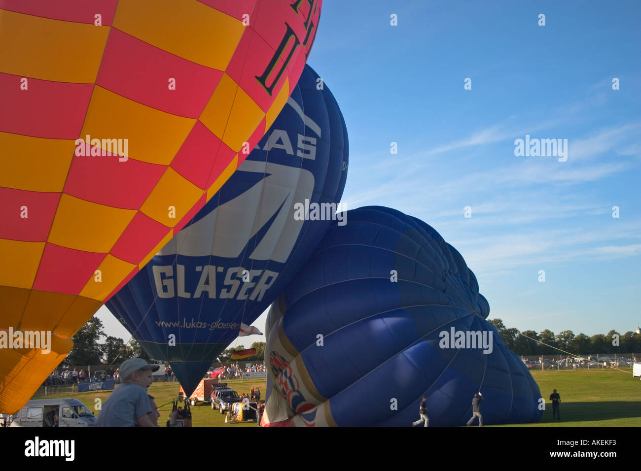 Group of balloons on the ground Stock Photo - Alamy