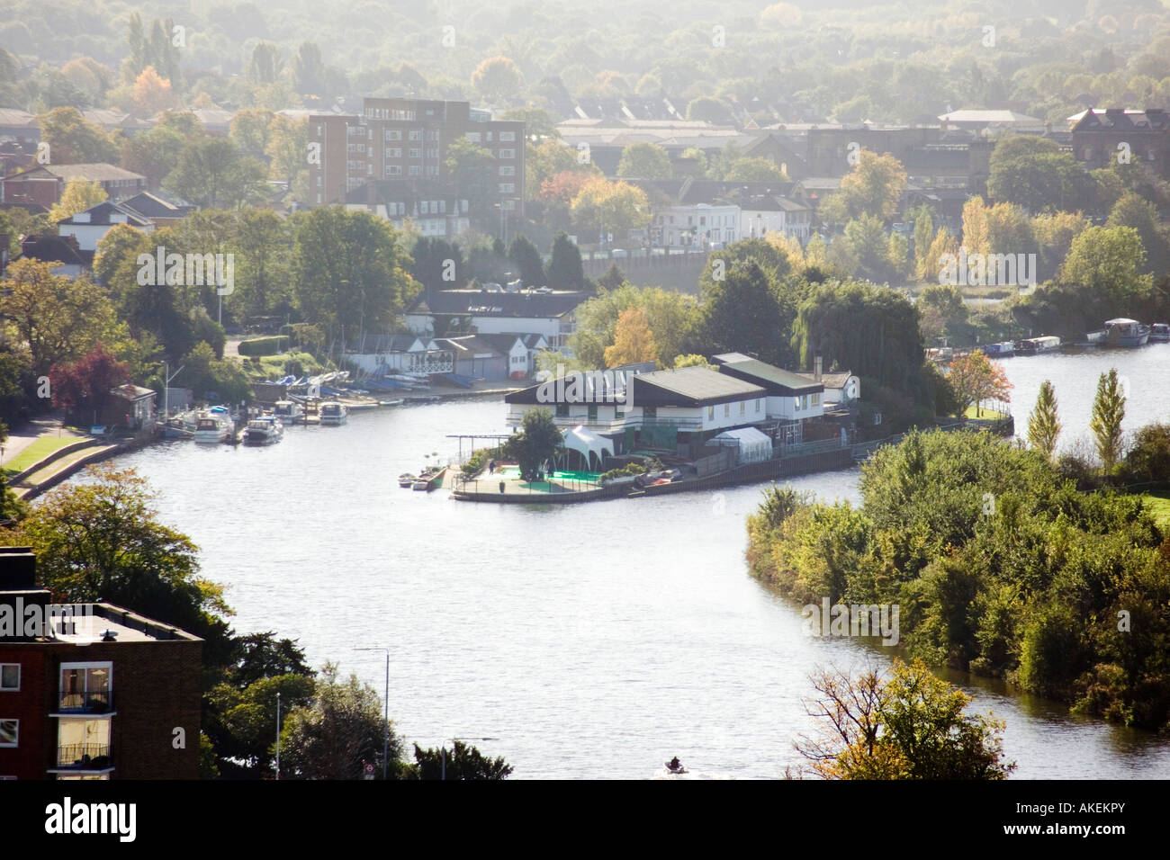Raven's Ait, River Thames at Surbiton Stock Photo: 14977922 - Alamy