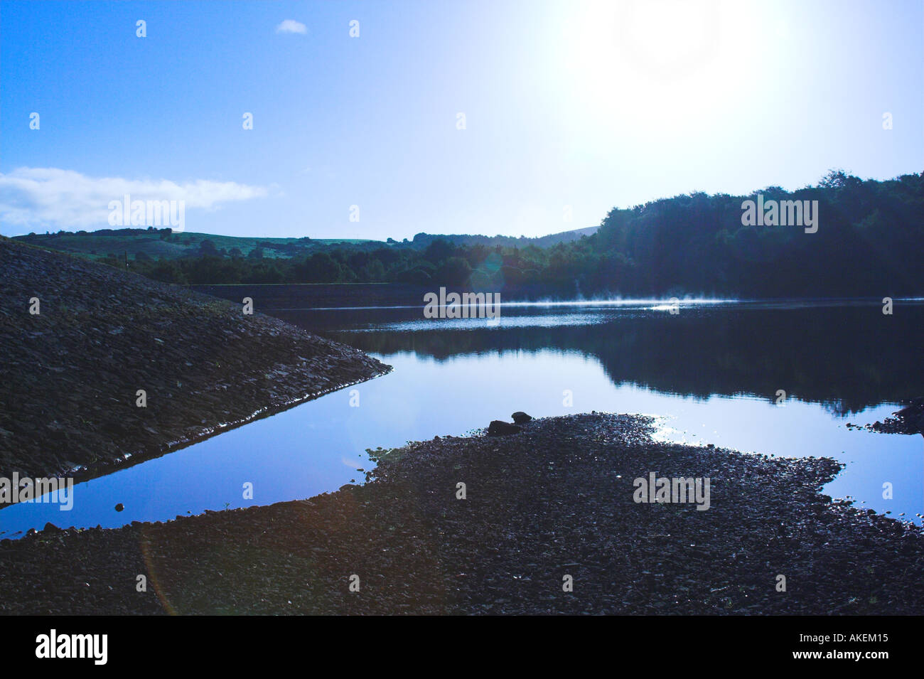 Morning Sun Over Water Stock Photo - Alamy