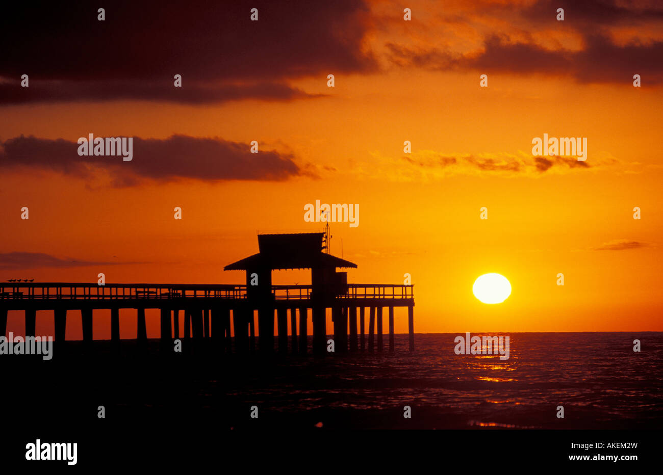 sunset, naples, usa Stock Photo - Alamy