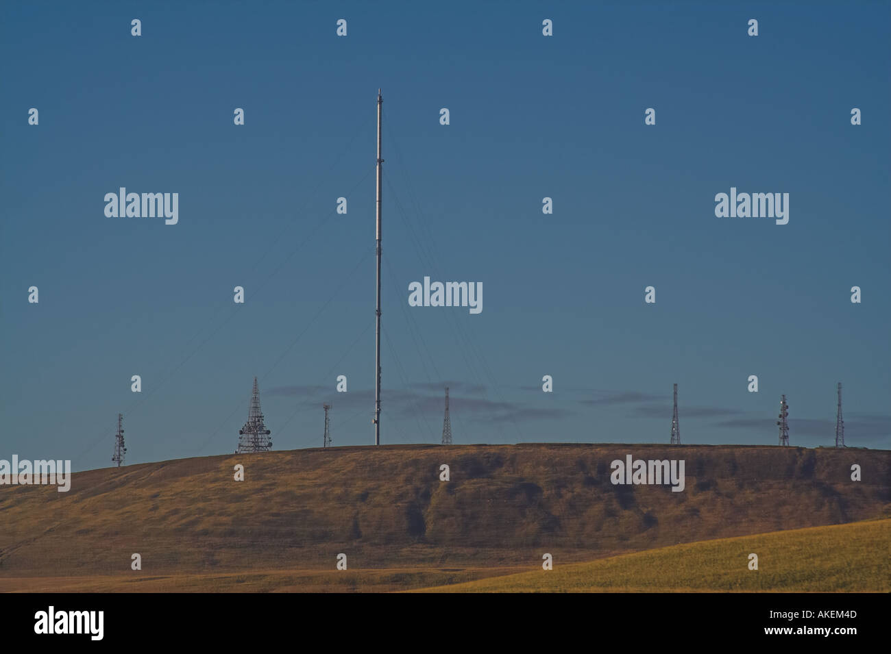 Winter Hill Television Mast Stock Photo - Alamy