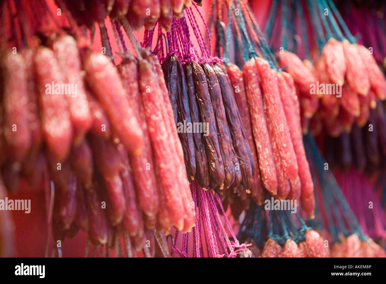 Close-up of sausages Stock Photo - Alamy