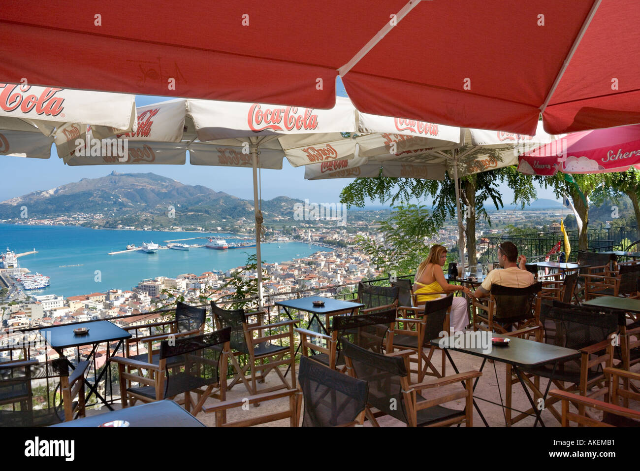 Cafe with panoramic view in Bochali, Zakynthos Town, Zakynthos (Zante ...