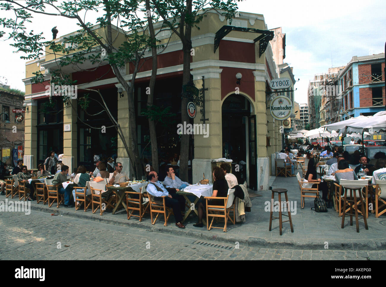 Griechenland, Thessaloniki, im Ladadakia-Viertel, Restaurant Zythos ...