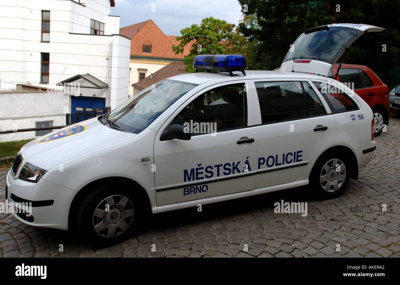 Police car slovakia hi-res stock photography and images - Alamy