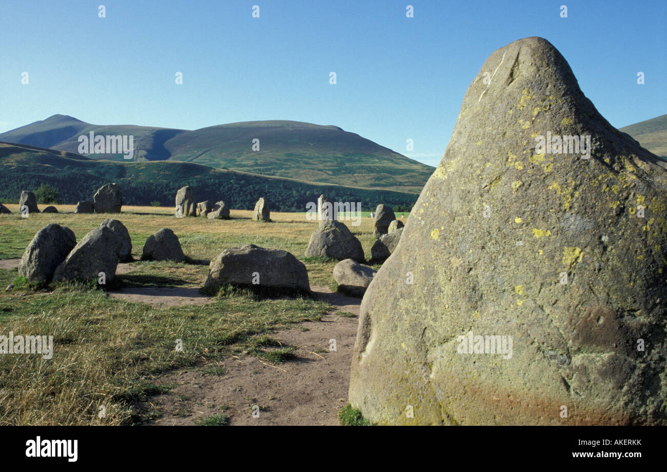 megalithic stones: stone circle, keswick, great britain Stock Photo - Alamy