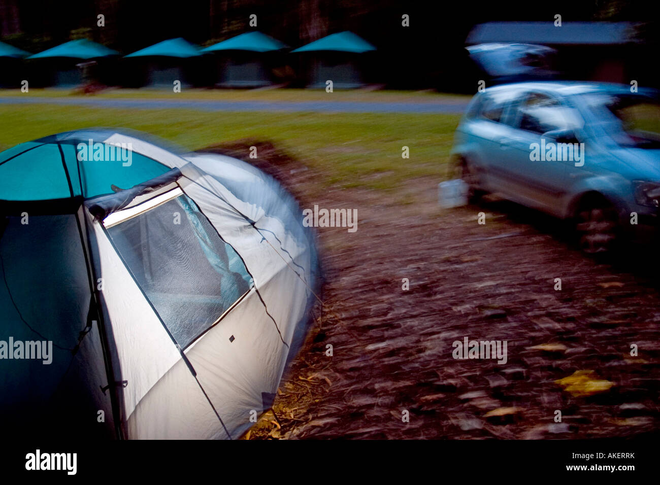 A tent in a camping ground Stock Photo - Alamy