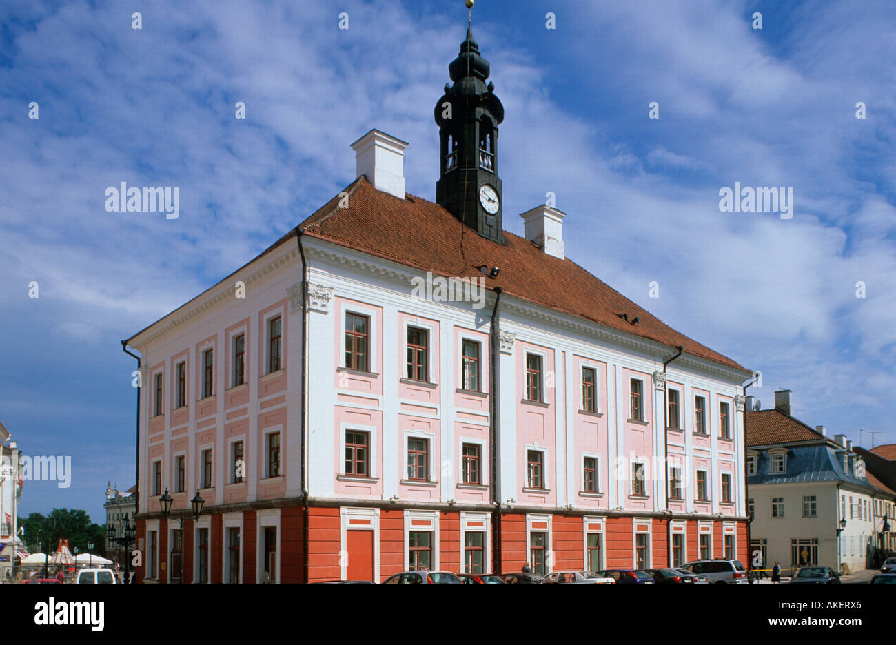 Estland, Tartu (Dorpat), Rathaus Rückseite Stock Photo - Alamy
