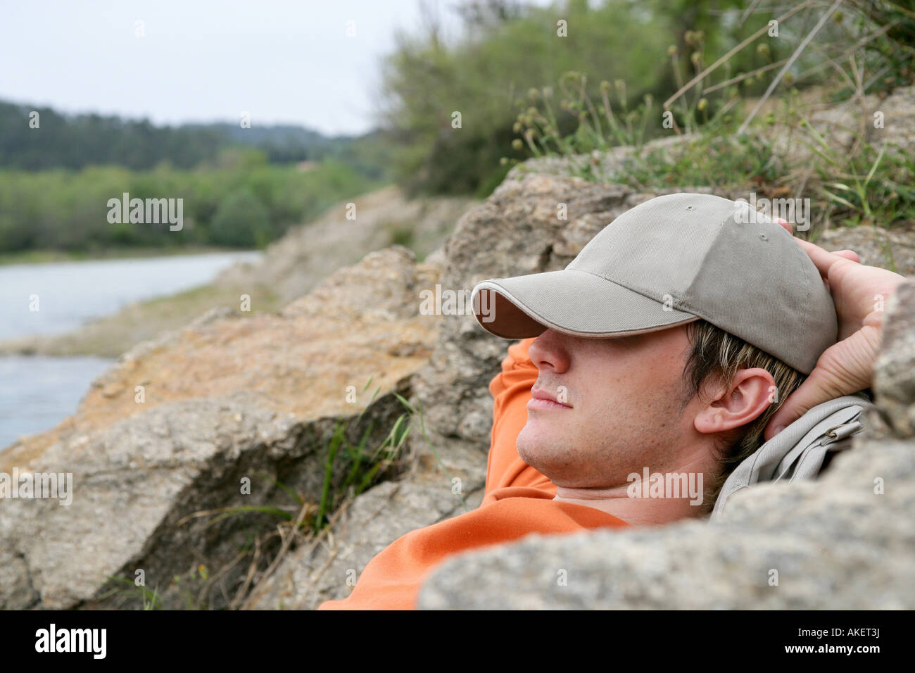 young man wearing a cap Stock Photo - Alamy