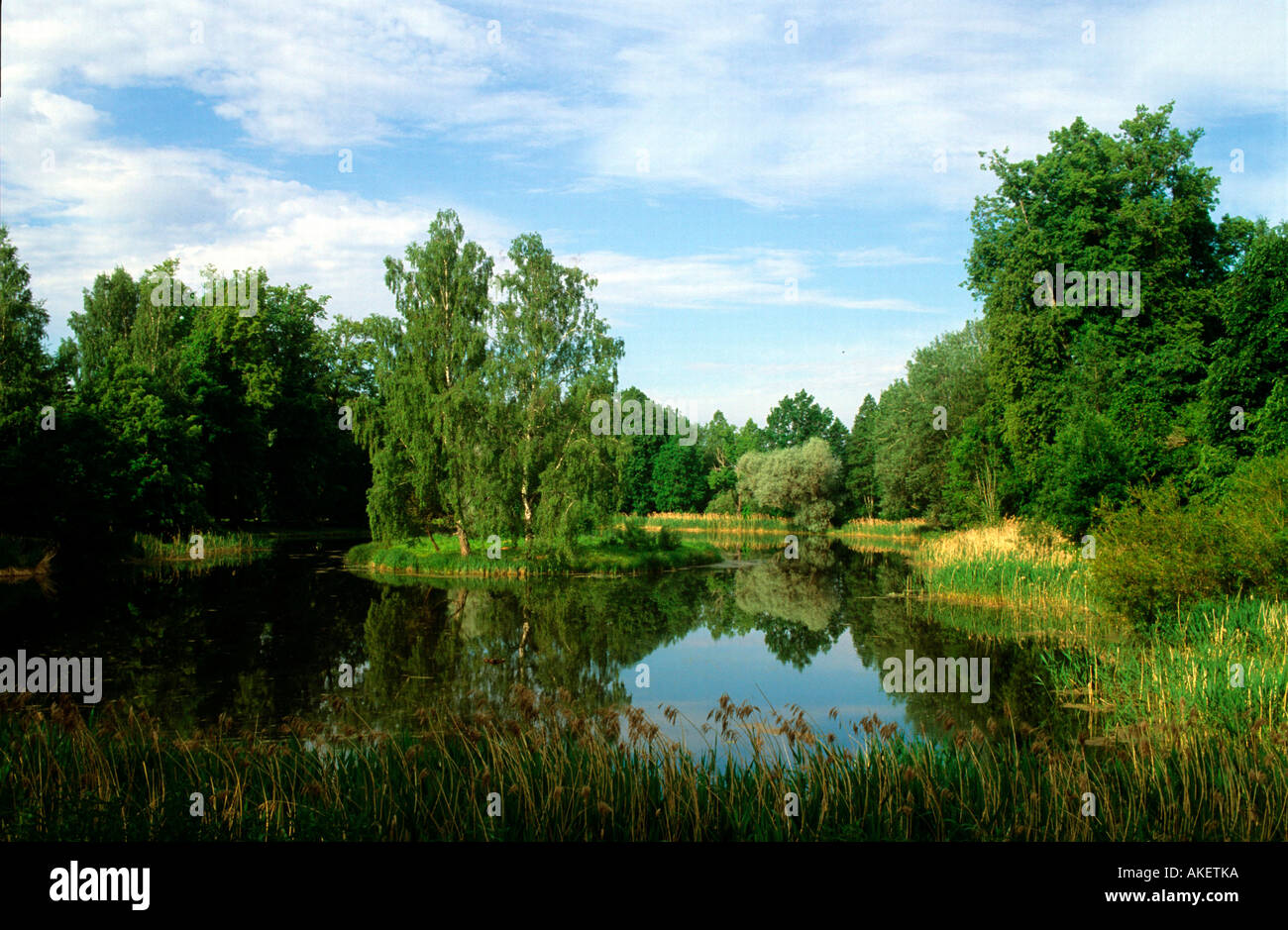 Estland, Antsla (Anzen), See beim Gut Uexküll in Vana-Antsla Stock ...
