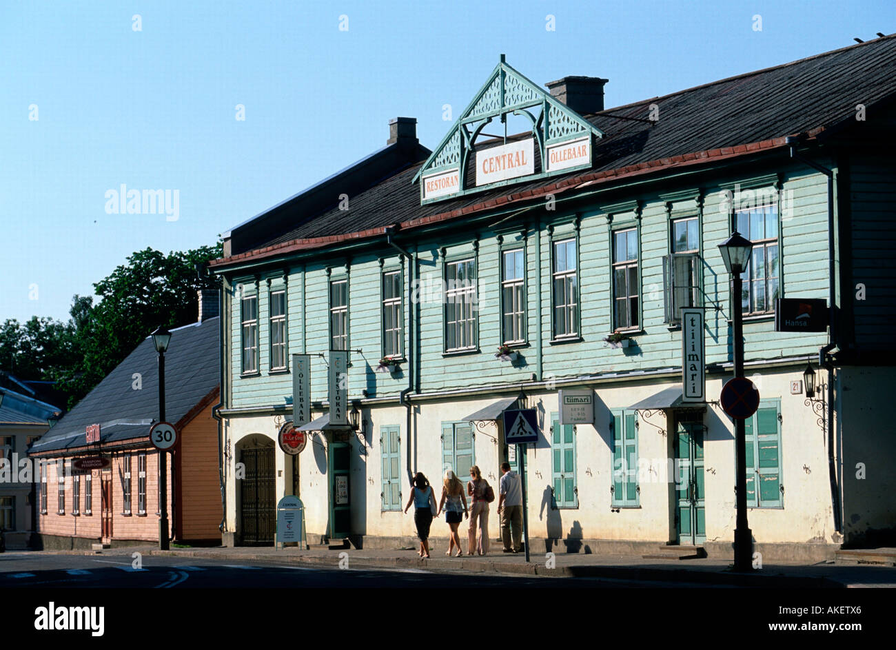 Estland, Haapsalu (Hapsal), Hauptstrasse Stock Photo - Alamy