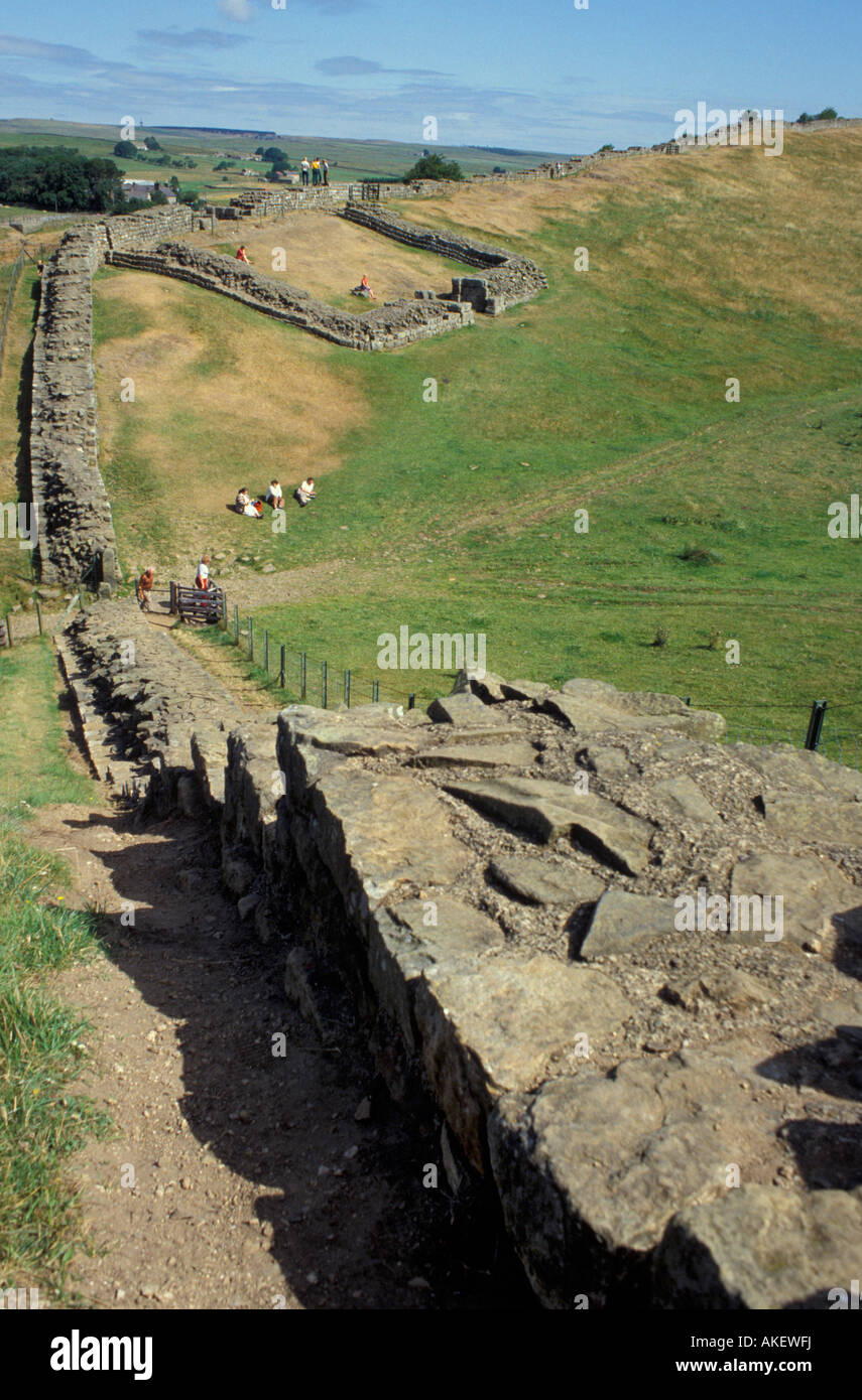 adrian wall, vindolanda, great britain Stock Photo - Alamy