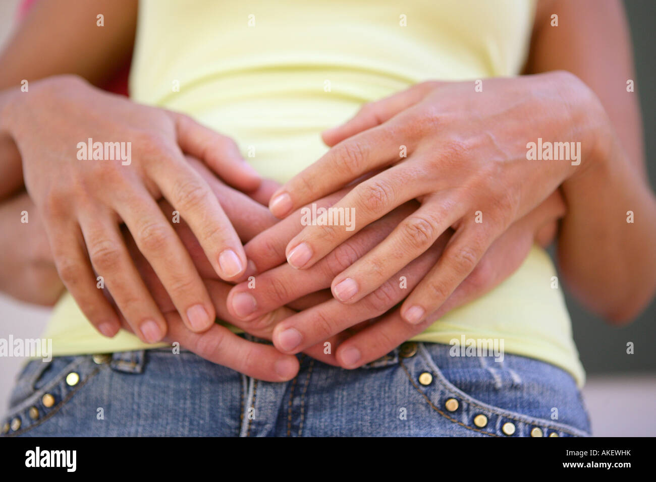 Man clasping womans hands hi-res stock photography and images - Alamy