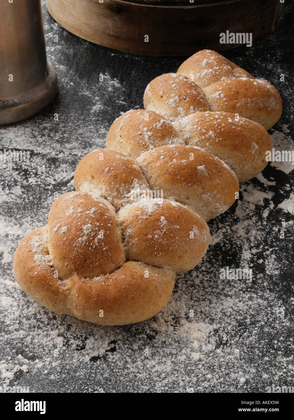 Individual brown plait bread hi-res stock photography and images - Alamy