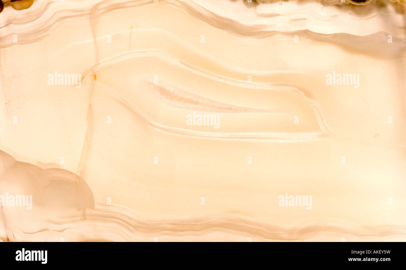 Close up of cut section of stone showing patterns and abstractions ...