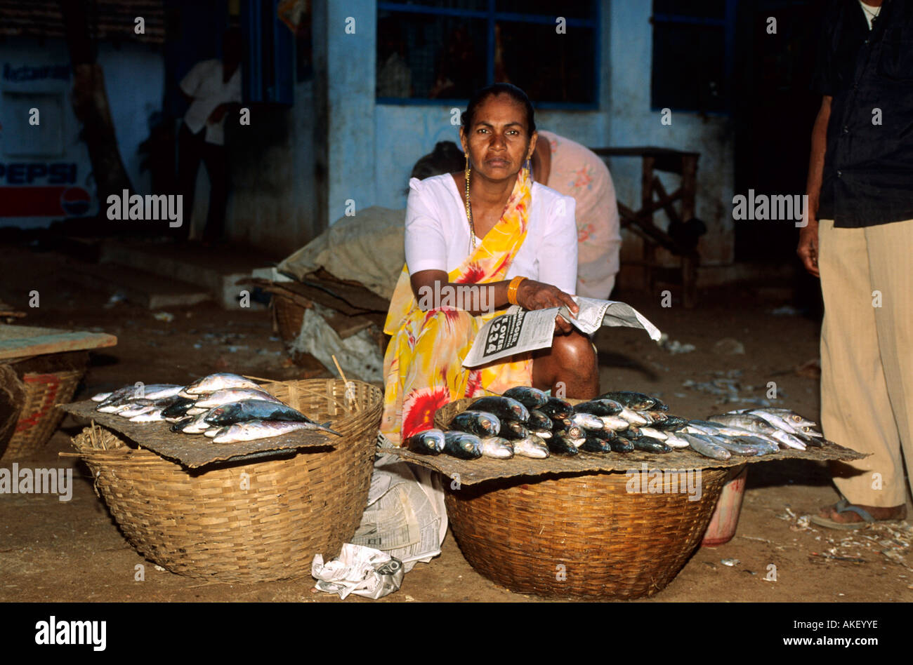 Calangute market hi-res stock photography and images - Alamy