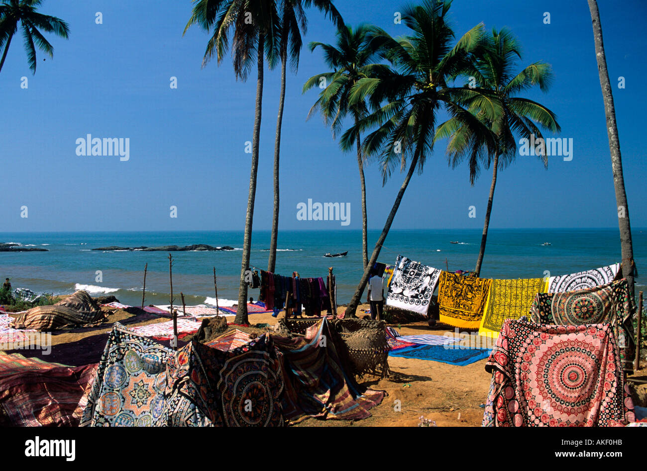Anjuna hippie market goa hi-res stock photography and images - Alamy