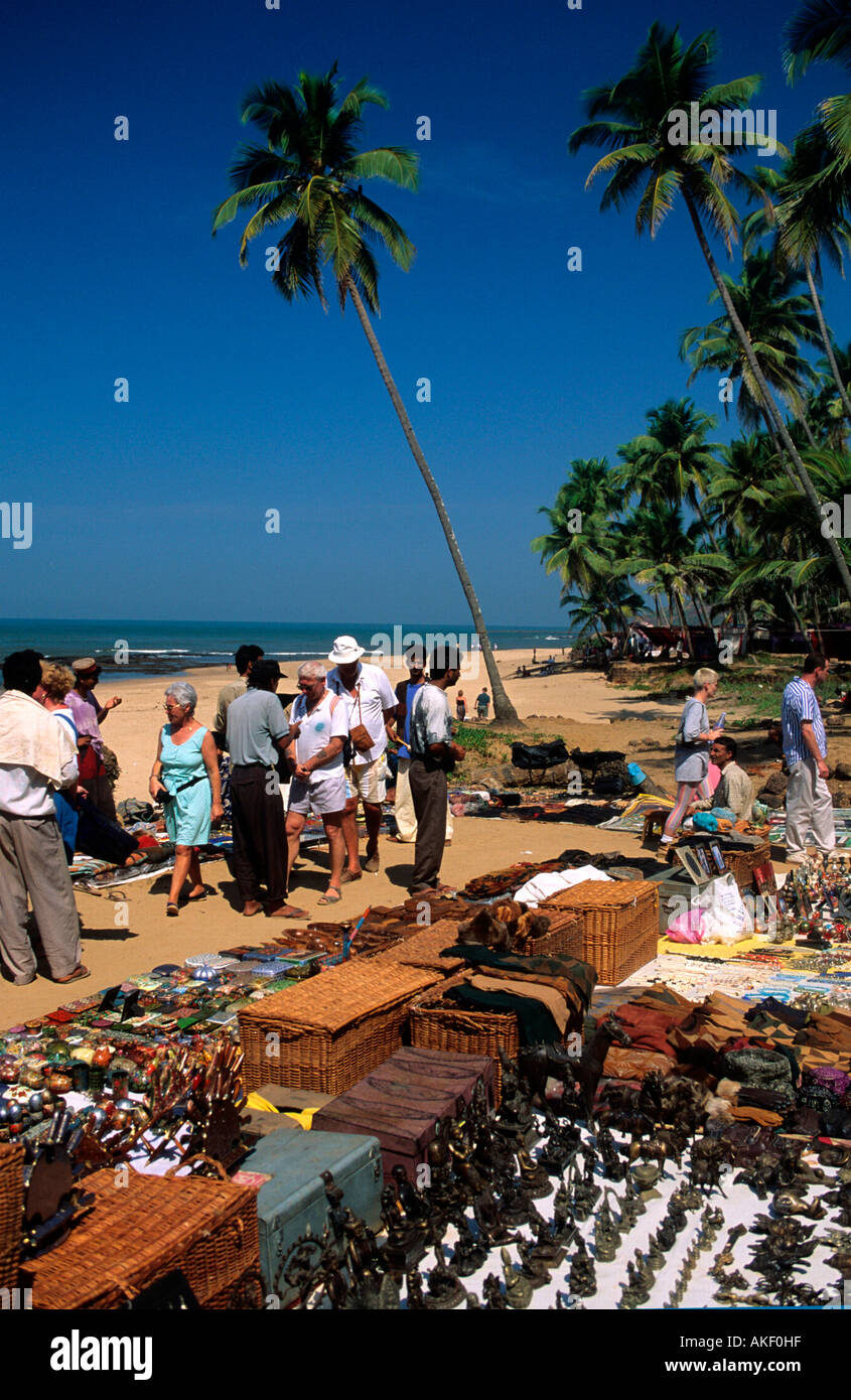 Anjuna hippie market goa hi-res stock photography and images - Alamy