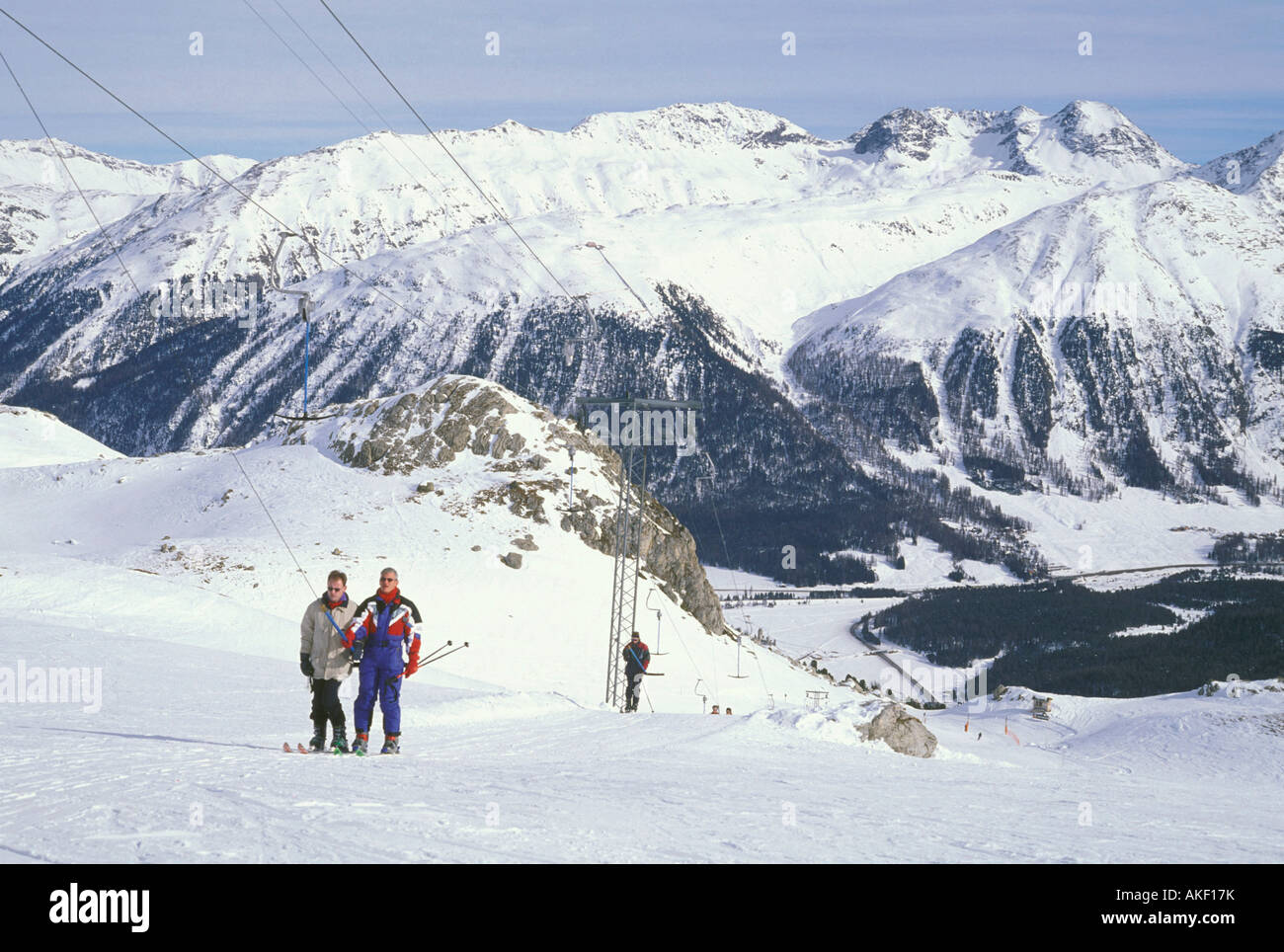 corviglia ski slopes, st. moritz, switzerland Stock Photo - Alamy