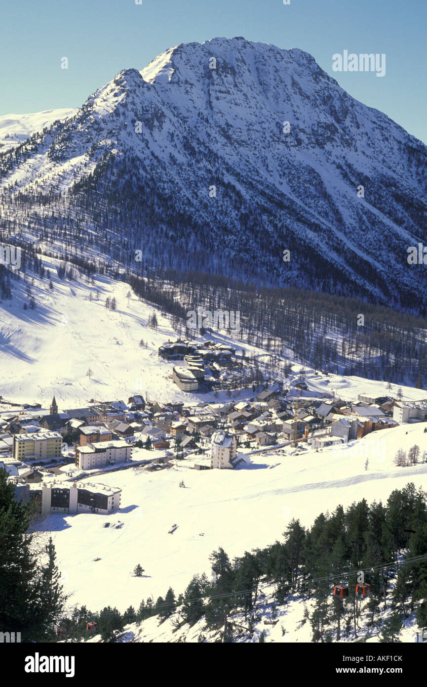 town view, montgenevre, france Stock Photo - Alamy