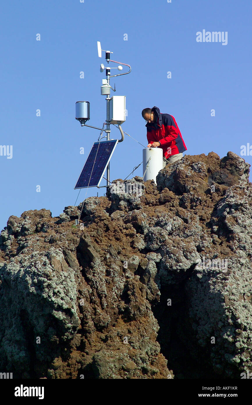 Volcanologist, Vesuvio volcano, Naples, Campania, Italy Stock Photo - Alamy