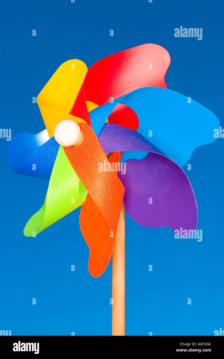 A stock Photograph of a colorful windmill toy Stock Photo - Alamy