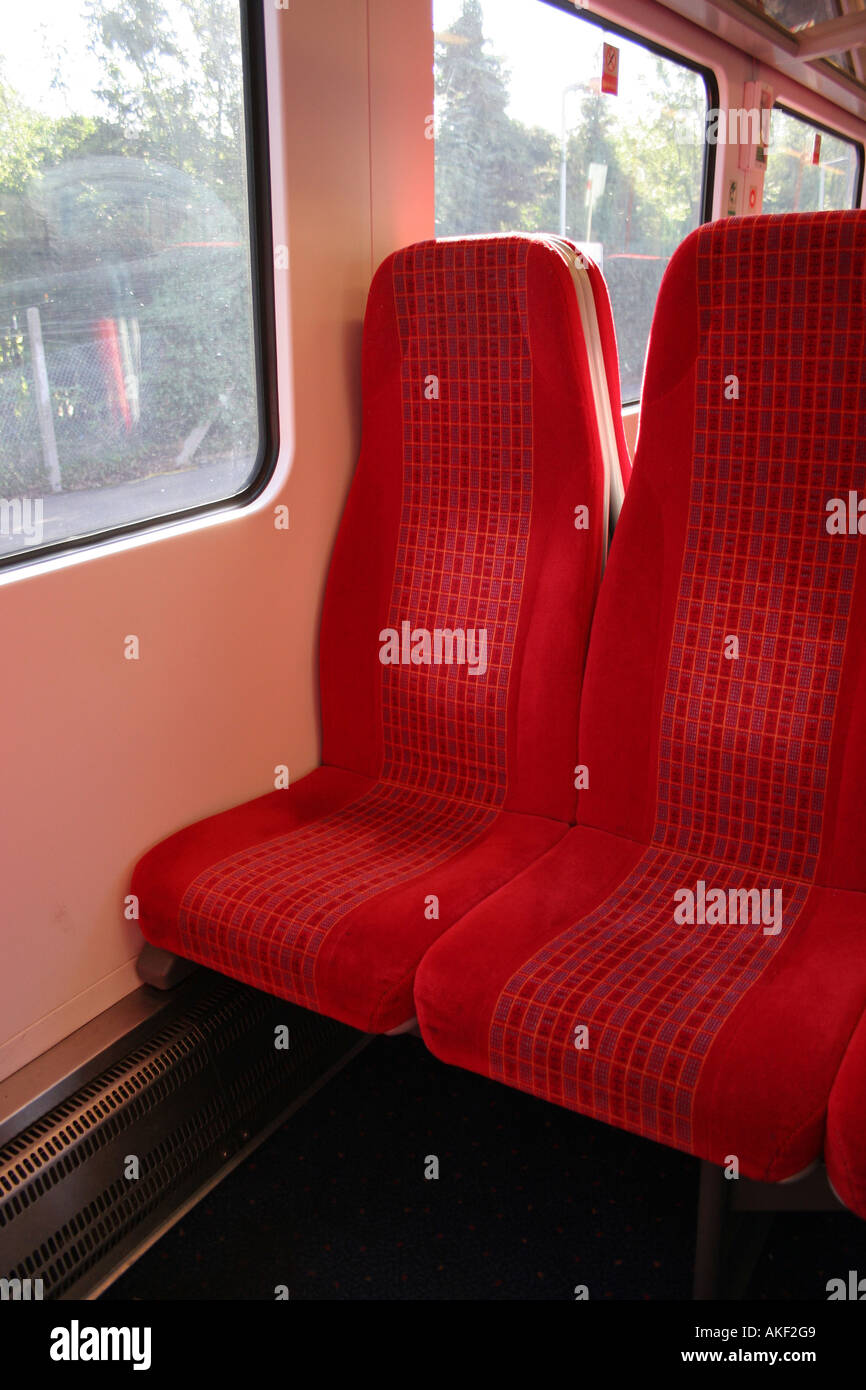 Empty seats on a train Stock Photo - Alamy
