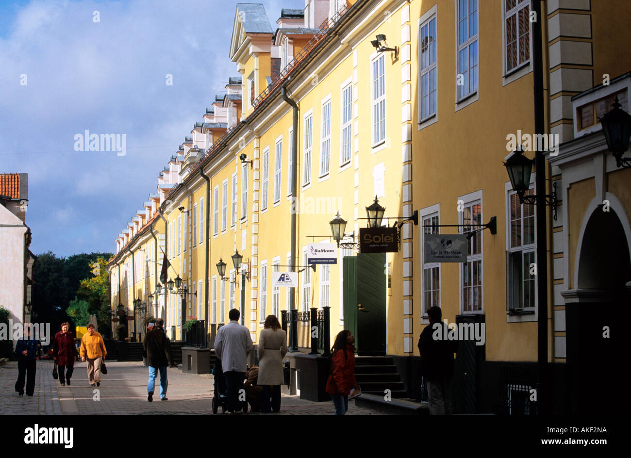 Lettland, Riga, Altstadt, Torna iela an der alten Stadtmauer Stock ...