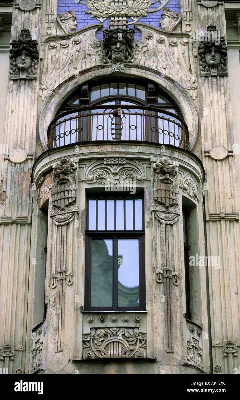 Lettland, Riga, Alberta Iela 8, Mietshaus erbaut 1903 nach M ...