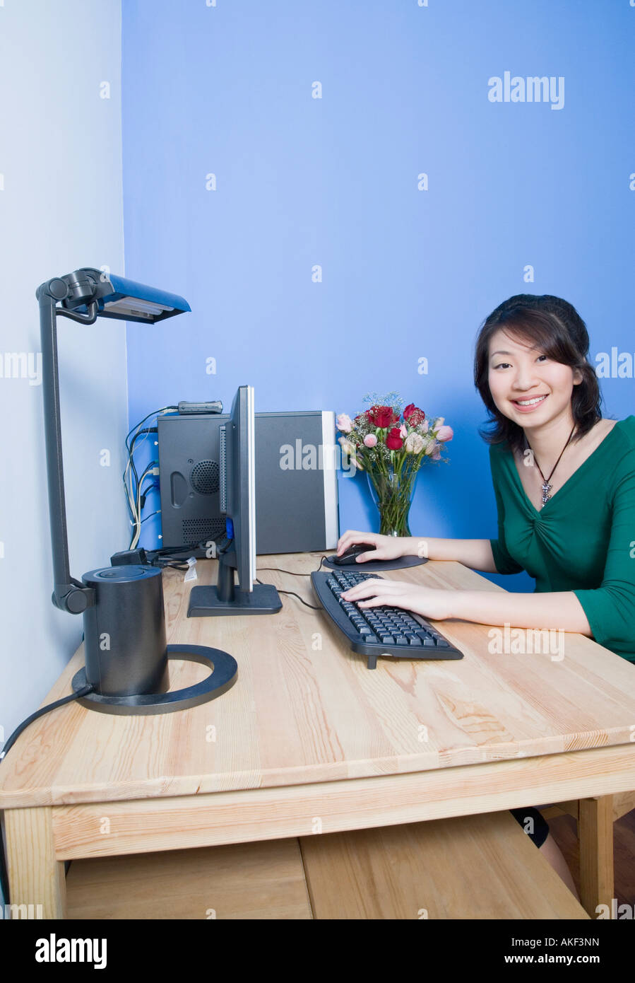 Vertical screen female student long hi-res stock photography and images ...