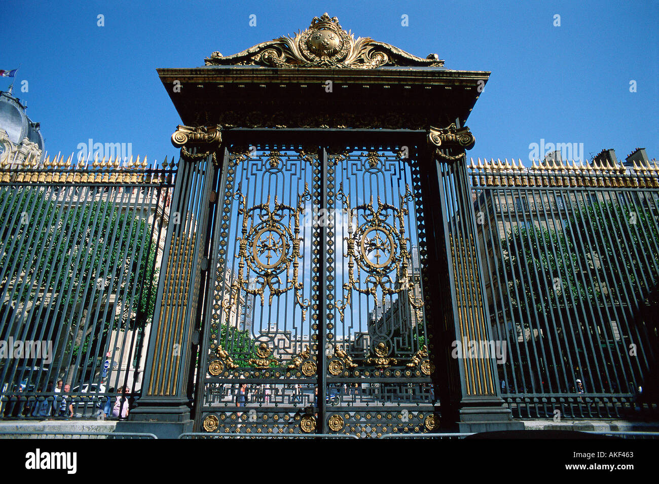 Ornate gates in Paris France Stock Photo - Alamy