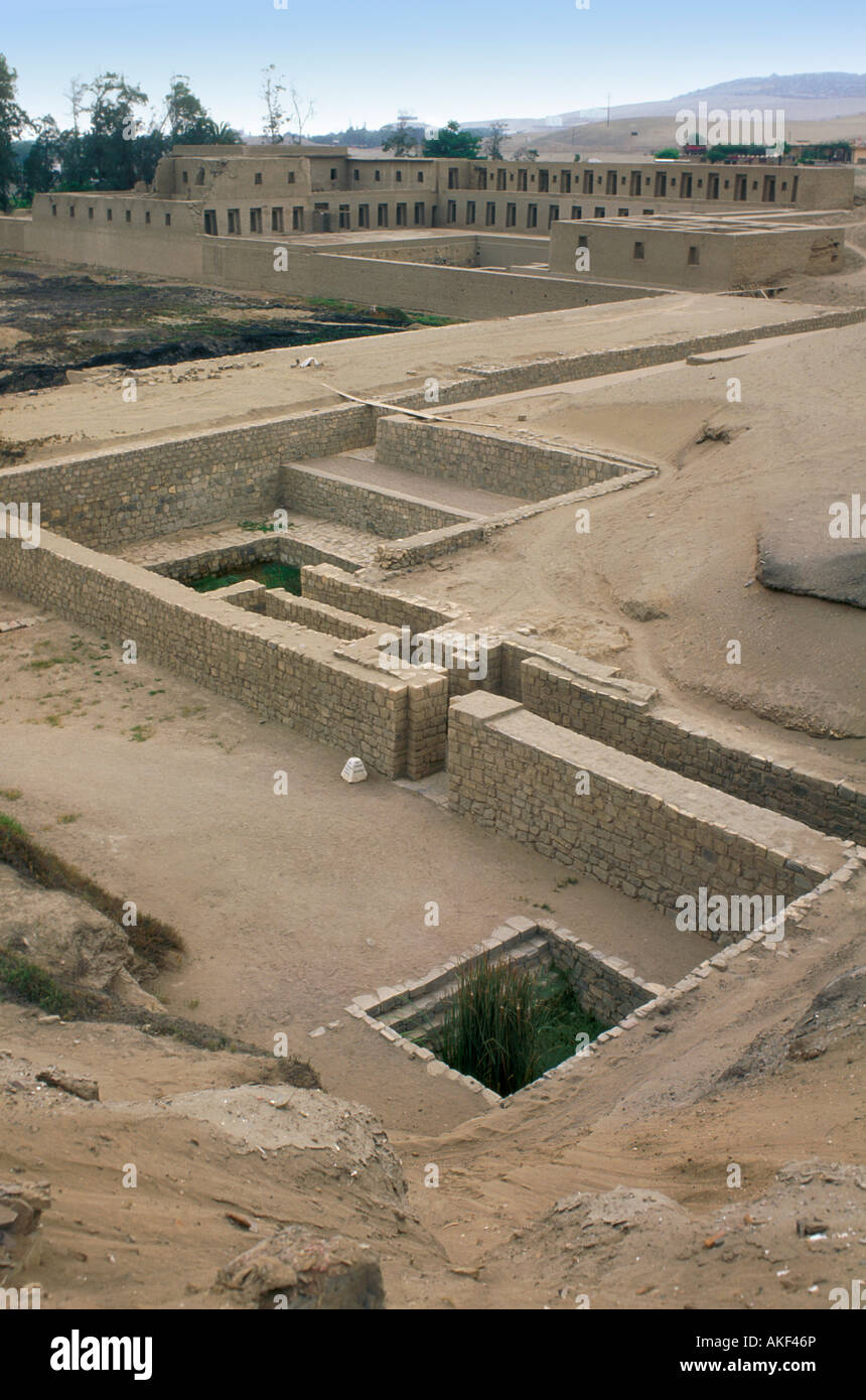inca culture: moon temple, lima pachacamac, peru Stock Photo - Alamy