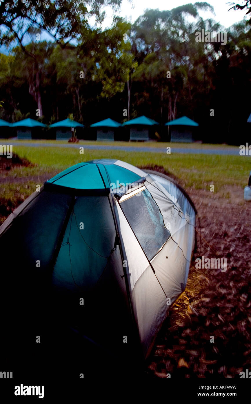 A tent in a camping ground Stock Photo - Alamy
