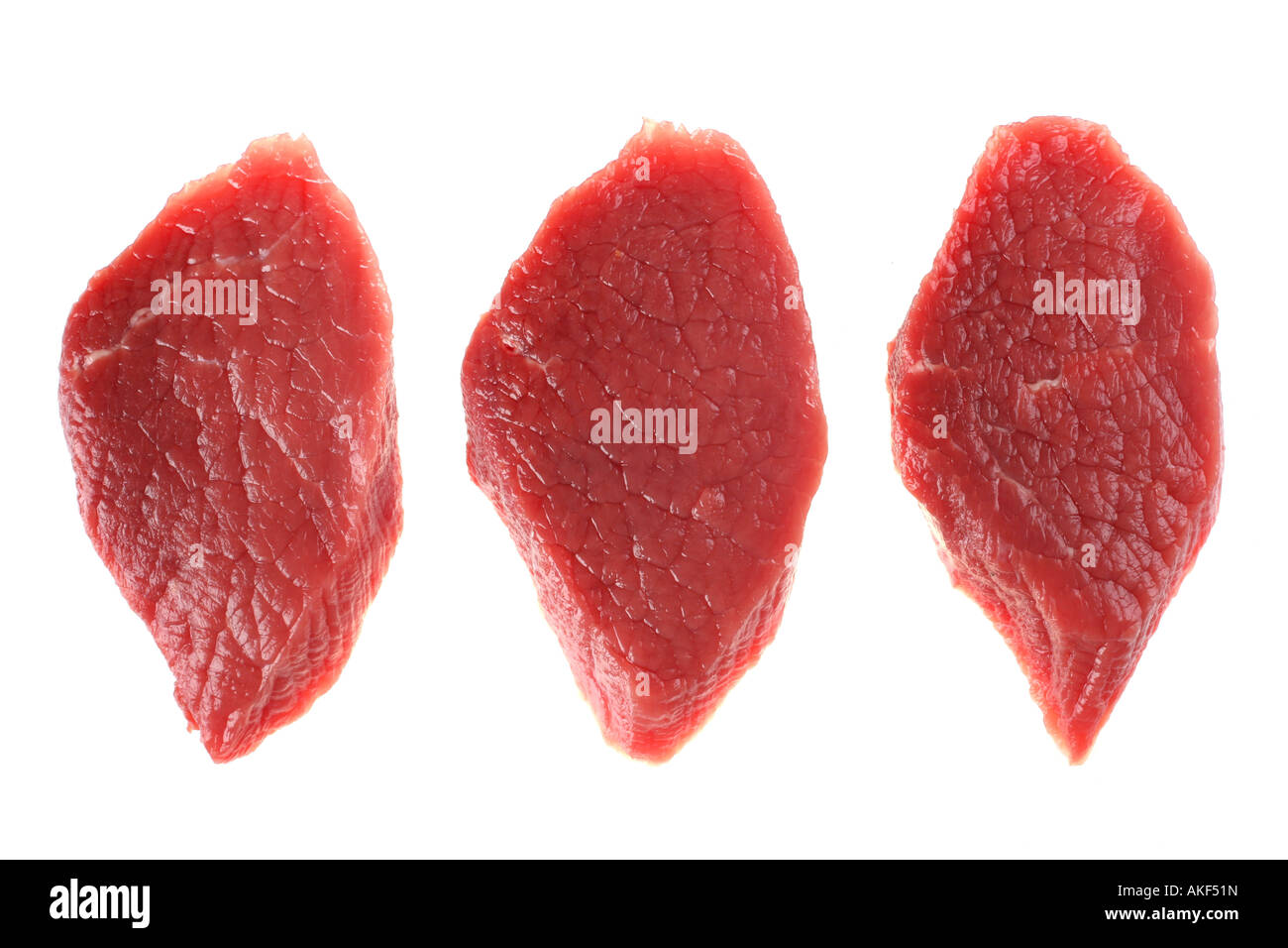 Beef meat slice isolated on white background Stock Photo - Alamy